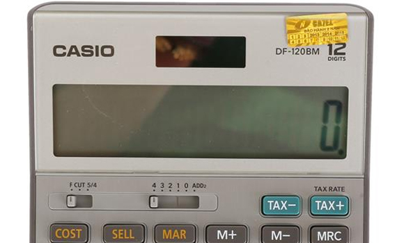 Máy tính Casio DF120BM giá rẻ khuyến mãi ưu đãi tại nguyenkim.com
