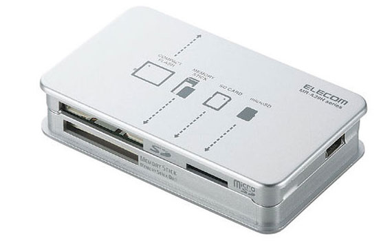 Thiết bị đọc thẻ nhớ Elecom MR-A39HSV bạc cổng 2.0 tại nguyenkim.com