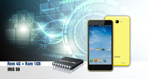 Điện thoại Wing Iris 50 vàng giá ưu đãi hấp dẫn tại nguyenkim.com