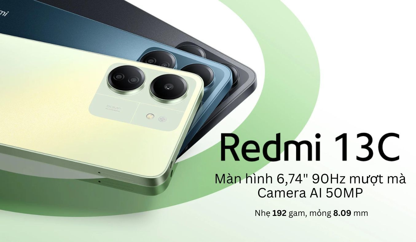 Điện Thoại Xiaomi Redmi 13C (6GB/128GB) Xanh Lá Giá Rẻ | Nguyễn Kim