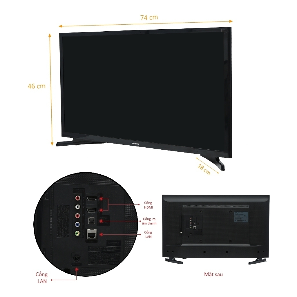 Smart Tivi Samsung UA32J4303 32 inches giá tốt tại nguyenkim.com