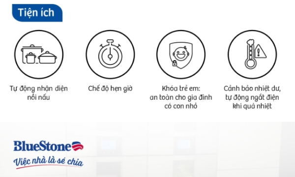 Bếp từ đôi BlueStone ICB-6833 Giá Rẻ, Chính Hãng | Nguyễn Kim