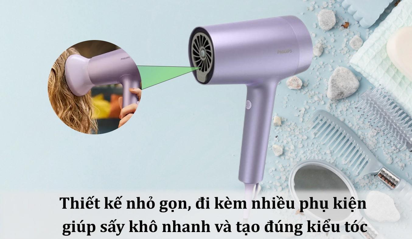 Máy Sấy Tóc Ion Nước Philips BHD720/10 | Điện Máy Sài Gòn