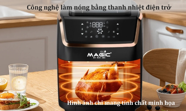 Nồi chiên không dầu kết hợp hấp Magic Eco 7 lít S07 PRO | Nguyễn Kim
