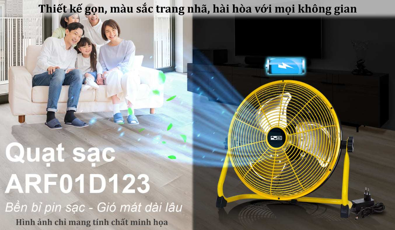 Quạt sạc AC ARF01D123 Giá Rẻ, Chính Hãng | Nguyễn Kim