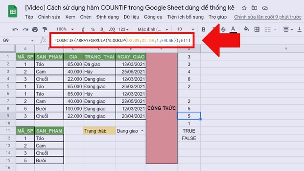 Hàm COUNTIF trong Excel là gì? Cách sử dụng hàm đếm có điều kiện chuẩn ...