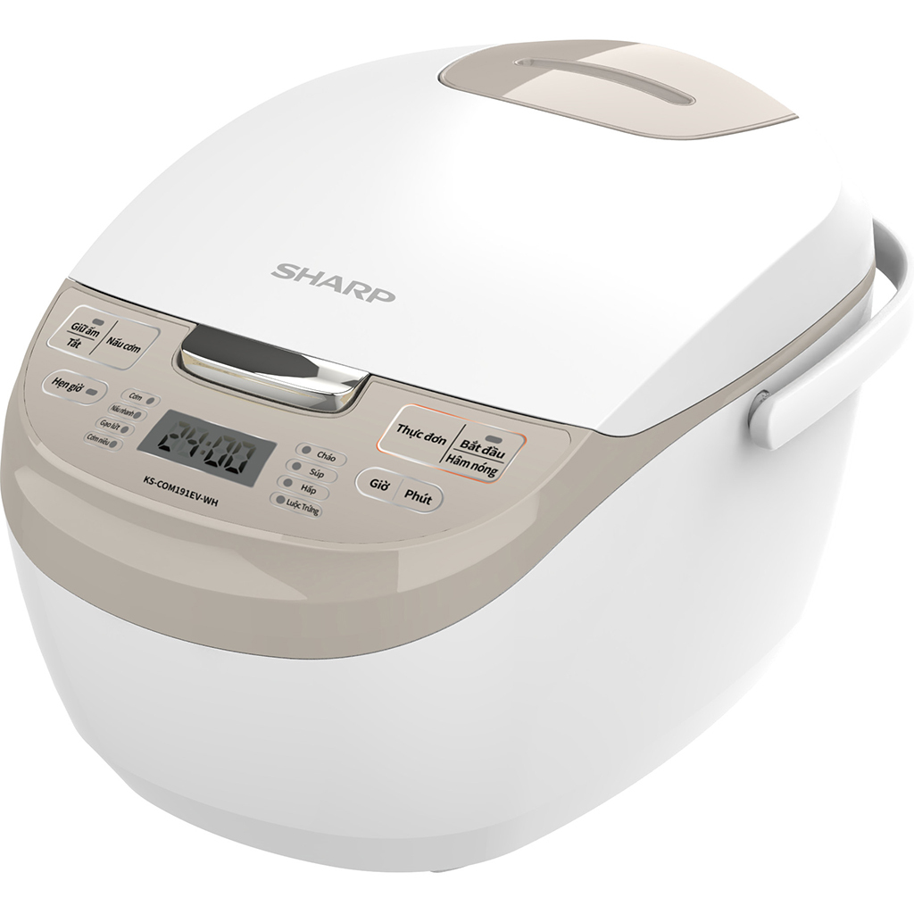 Nồi cơm điện tử Sharp 1.8 lít KS-COM191EV-WH Giá Rẻ, Chính Hãng ...