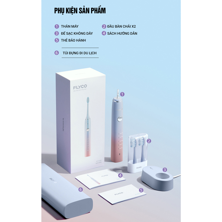 Bàn chải điện Flyco FT7105VN Chính Hãng, Giá Tốt | Nguyễn Kim
