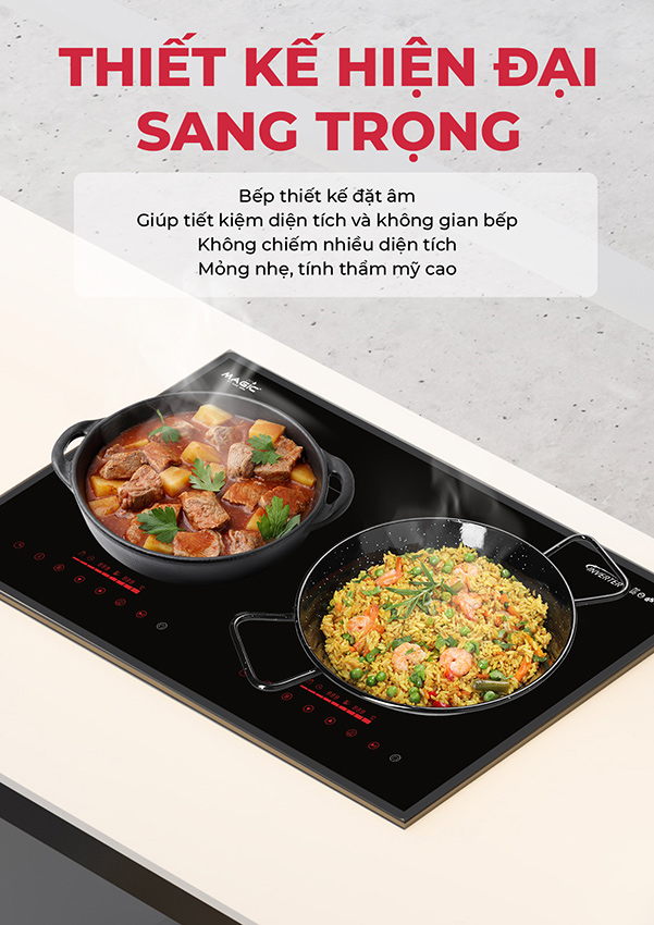 Bếp từ đôi Magic Eco AC-211 Chính Hãng, Giá Tốt | Nguyễn Kim