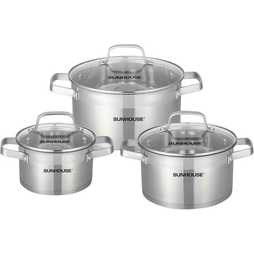 Bộ nồi inox 5 đáy Sunhouse SH780 giá ưu đãi tại Nguyễn Kim