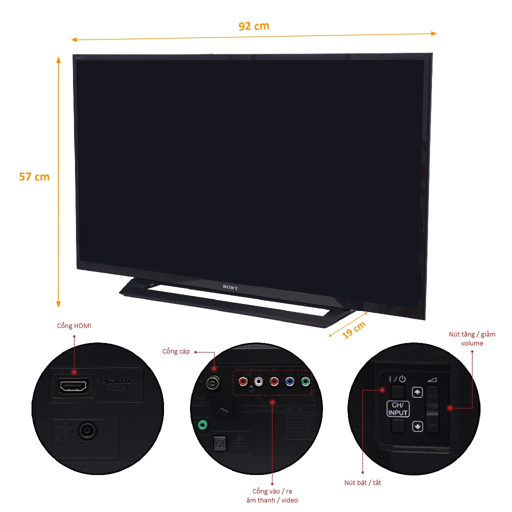 Tivi Sony 40 inches 40R350D giá tốt tại Nguyễn Kim