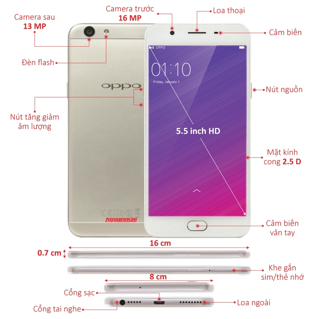 Oppo F1s 2017 - 64GB chính hãng, giá tốt | nguyenkim.com