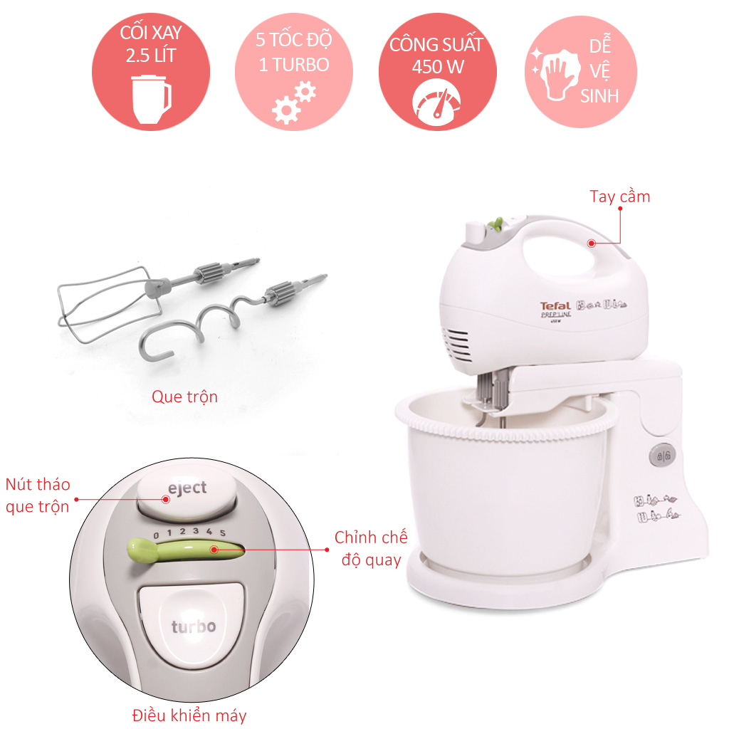 Máy đánh trứng Tefal HT412 chính hãng | nguyenkim.com