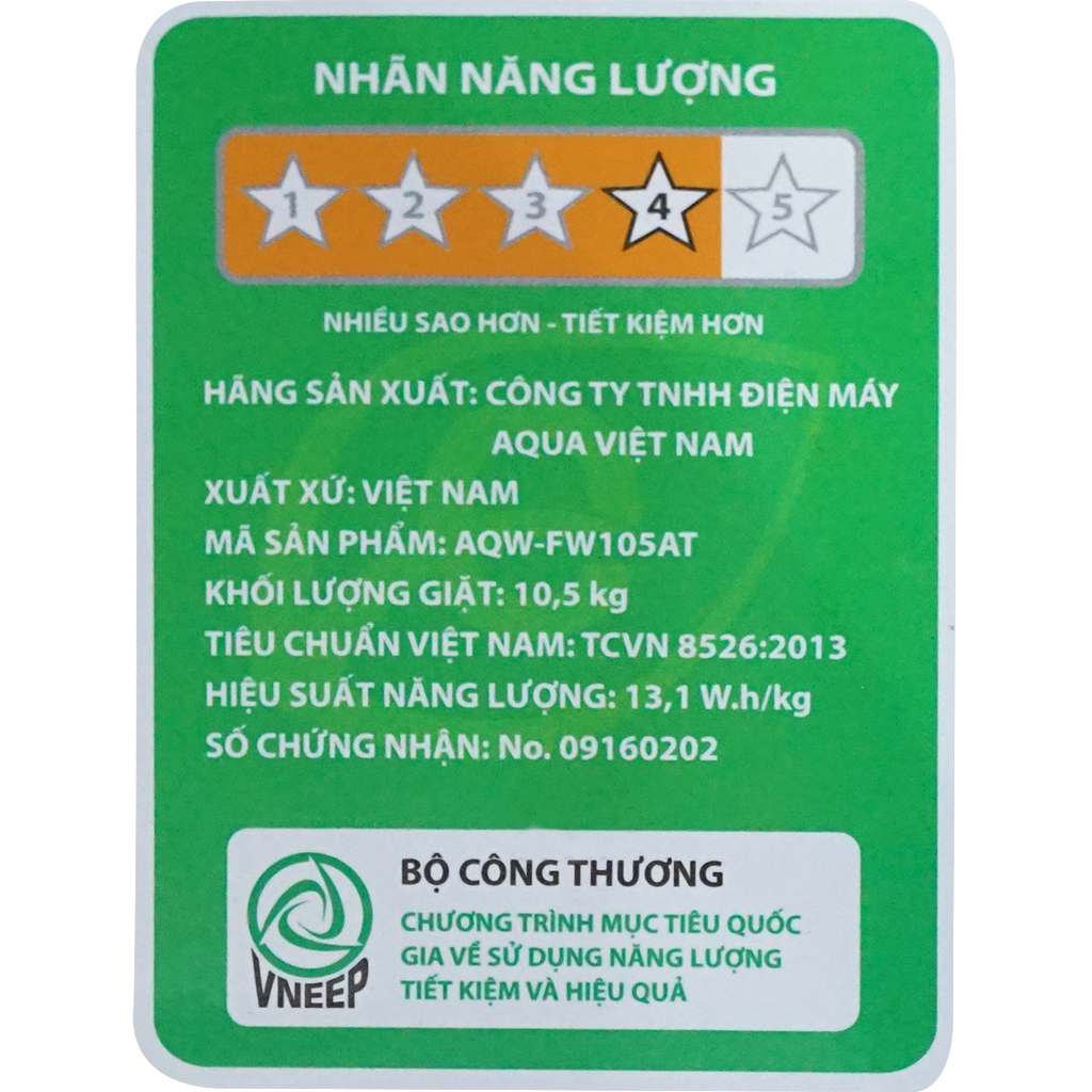 Máy Giặt Aqua 10.5 Kg AQW-FW105AT (N) Giá Tốt | Nguyễn Kim