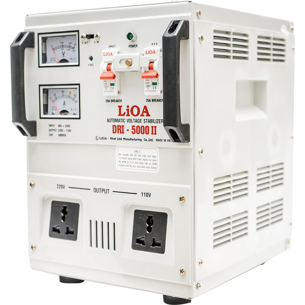 Ổn áp LIOA 1P DRI-5KVA II DRI-5000II chính hãng tại Siêu thị điện máy Nguyễn Kim