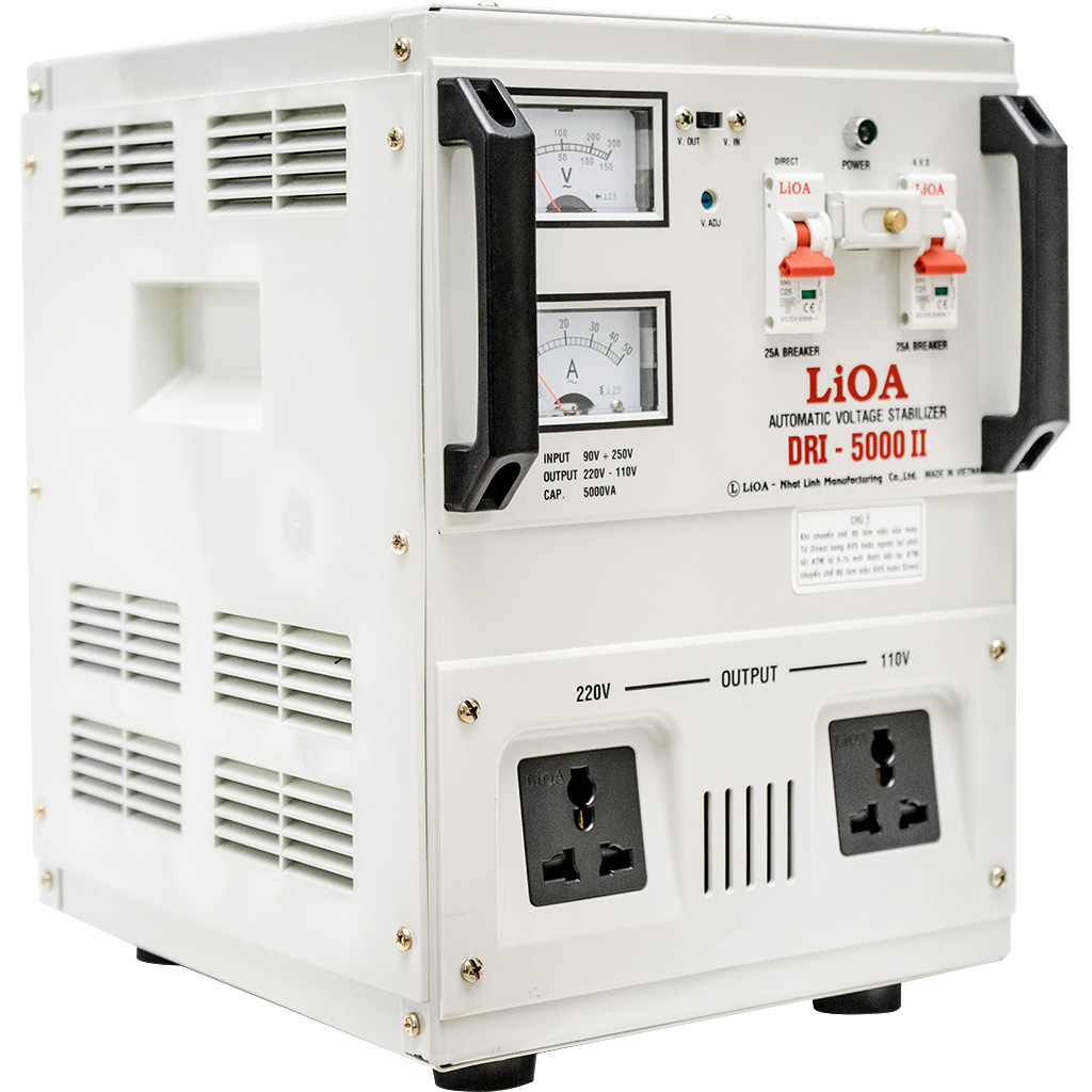 Ổn áp LIOA 1P DRI-5KVA II DRI-5000II chính hãng tại Siêu thị điện máy Nguyễn Kim