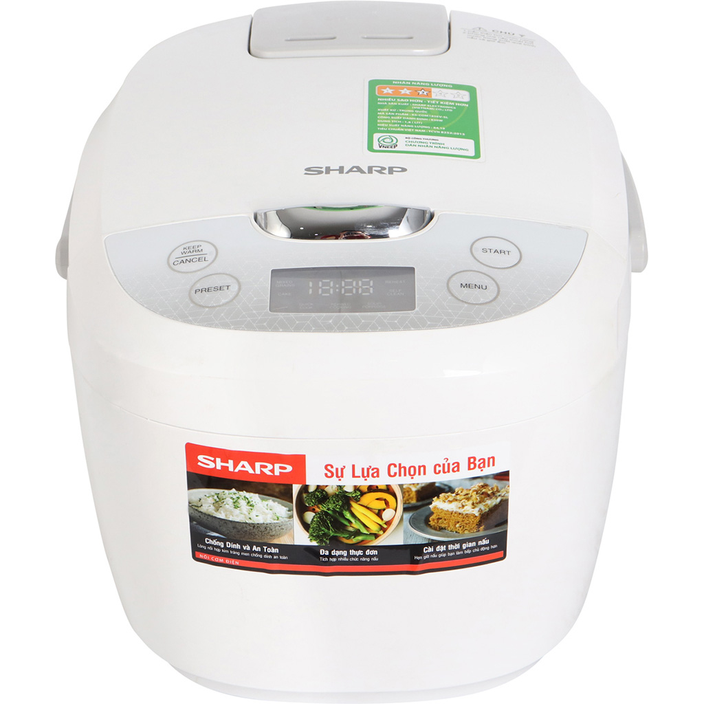 Nồi Cơm Điện Tử Sharp 1.8 Lít KS-COM185EV-SL | Nguyễn Kim