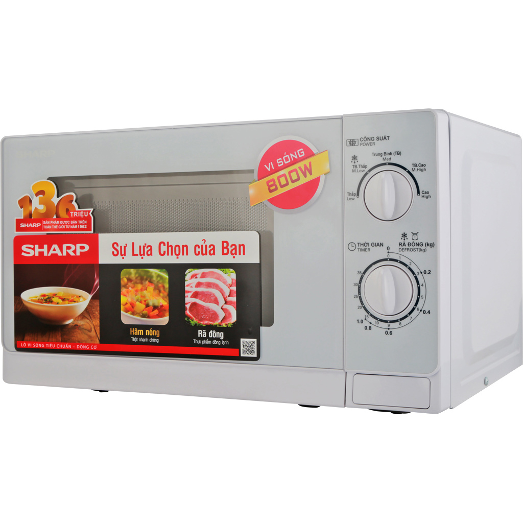 Lò Vi Sóng Sharp 20 Lít R-201VN-W Giá Tốt, Chính Hãng | Nguyễn Kim