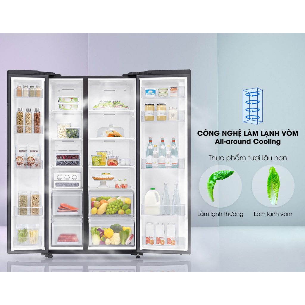 RS62R5001B4/SV Tủ Lạnh Samsung 680 lít: Giá tốt 5/2024, trả góp 0%