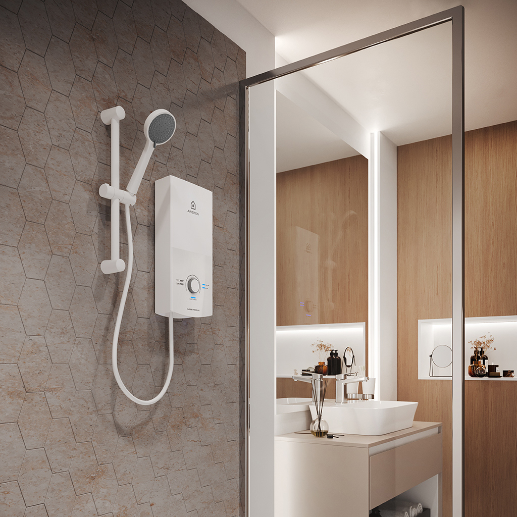 Máy nước nóng Ariston AURES Premium 4.5 Giá Rẻ, Chính Hãng | Nguyễn Kim