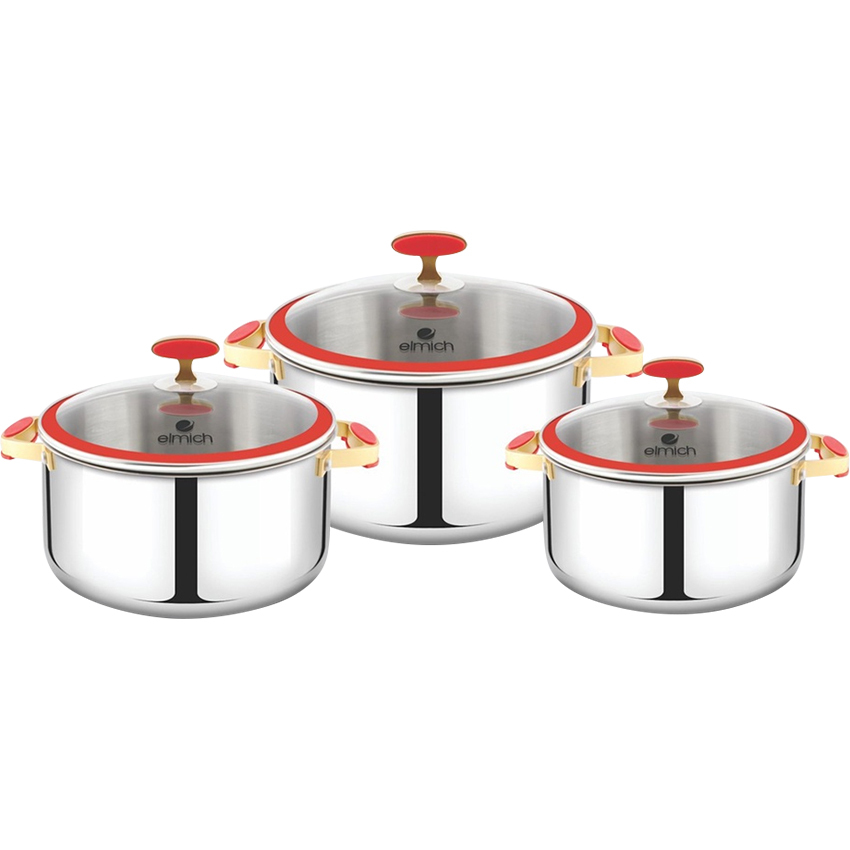 Bộ Nồi Inox 3 Lớp Đáy Liền Elmich EL2108MN Giá Tốt, Chính Hãng | Nguyễn Kim