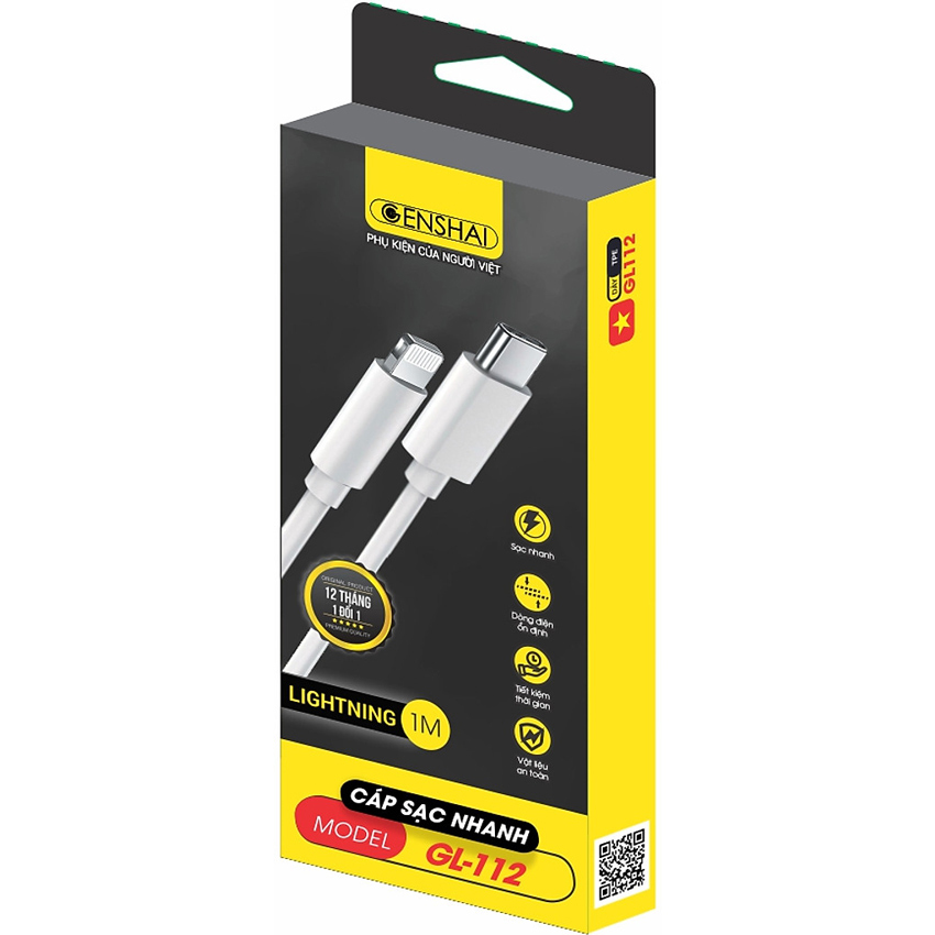 Cáp sạc nhanh iPhone C to Lightning Genshai GL112 (1m) Chính Hãng ...
