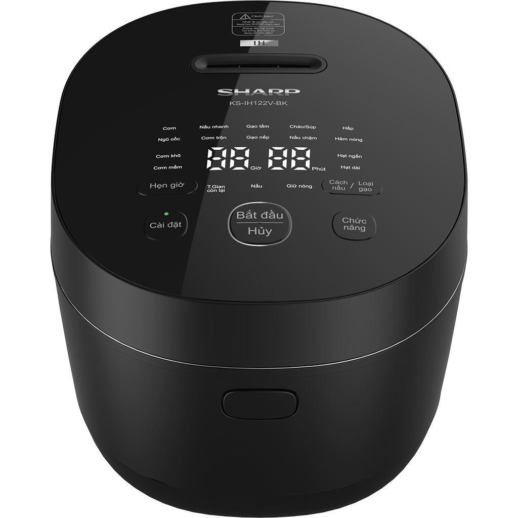 Nồi Cơm Điện Cao Tần Sharp 1.2 Lít KS-IH122V-BK Chính Hãng | Nguyễn Kim