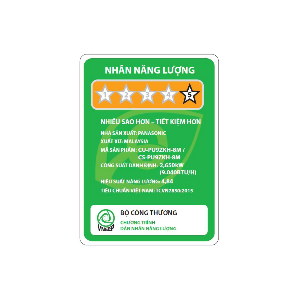Máy Lạnh Panasonic Inverter 1 HP CU/CS-PU9ZKH-8M Giá Rẻ | Nguyễn Kim