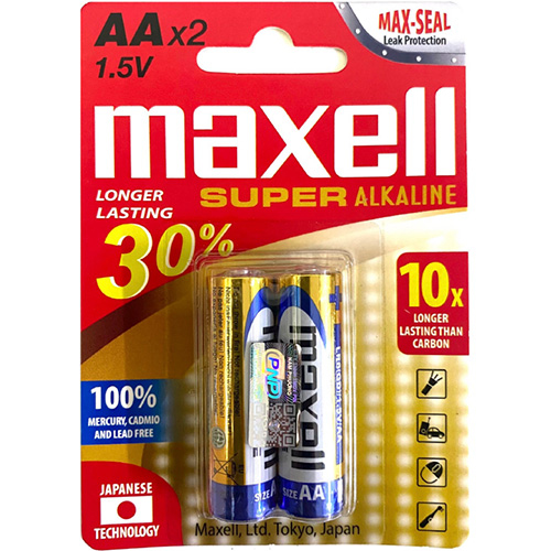Pin Super Alkaline AA vỉ 2 viên Maxell LR6AAPRO Giá Rẻ | Nguyễn Kim