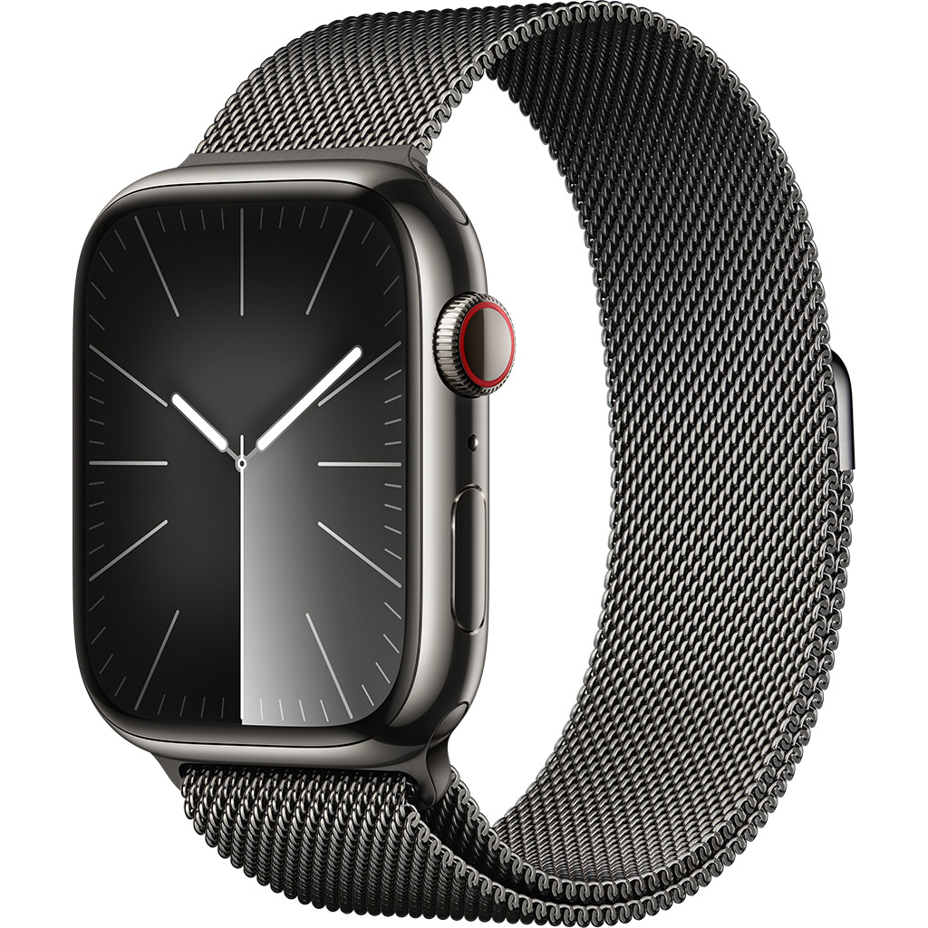 Apple Watch Series 9 LTE 41mm viền thép dây thép Graphite | Nguyễn Kim