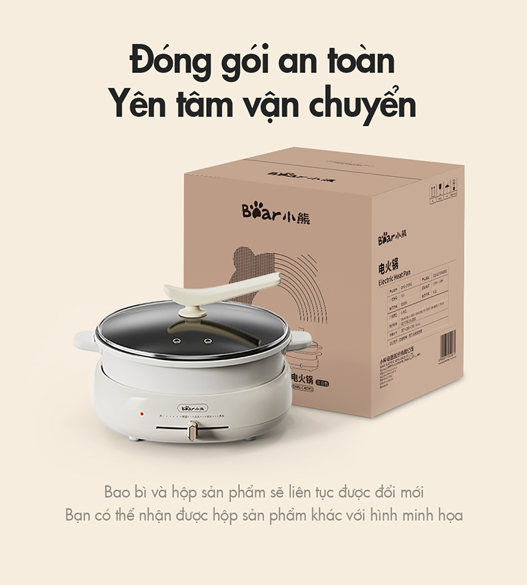 Nồi lẩu nướng đa năng Bear DHG-C40W2 Giá Rẻ, Chính Hãng | Nguyễn Kim