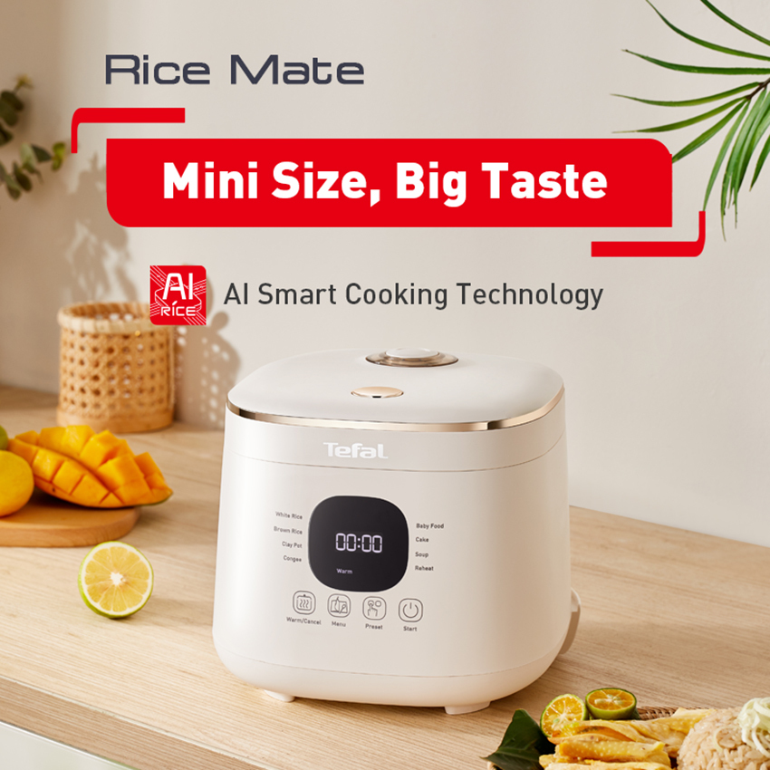 Nồi cơm điện tử Tefal Rice Mate Mini 0.7 lít RK515168 Giá Tốt | Nguyễn Kim
