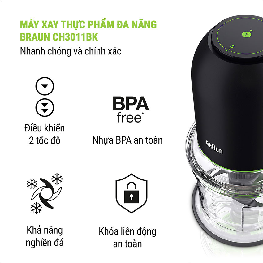 Máy xay thịt Braun CH3011BK Giá Rẻ, Chính Hãng | Nguyễn Kim