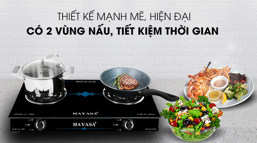 Bếp gas đôi Hayasa HA-8095 Chính Hãng, Giá Rẻ | Nguyễn Kim