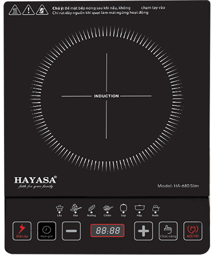 Bếp từ đơn Hayasa HA-680 Slim Giá Rẻ, Chính Hãng | Nguyễn Kim