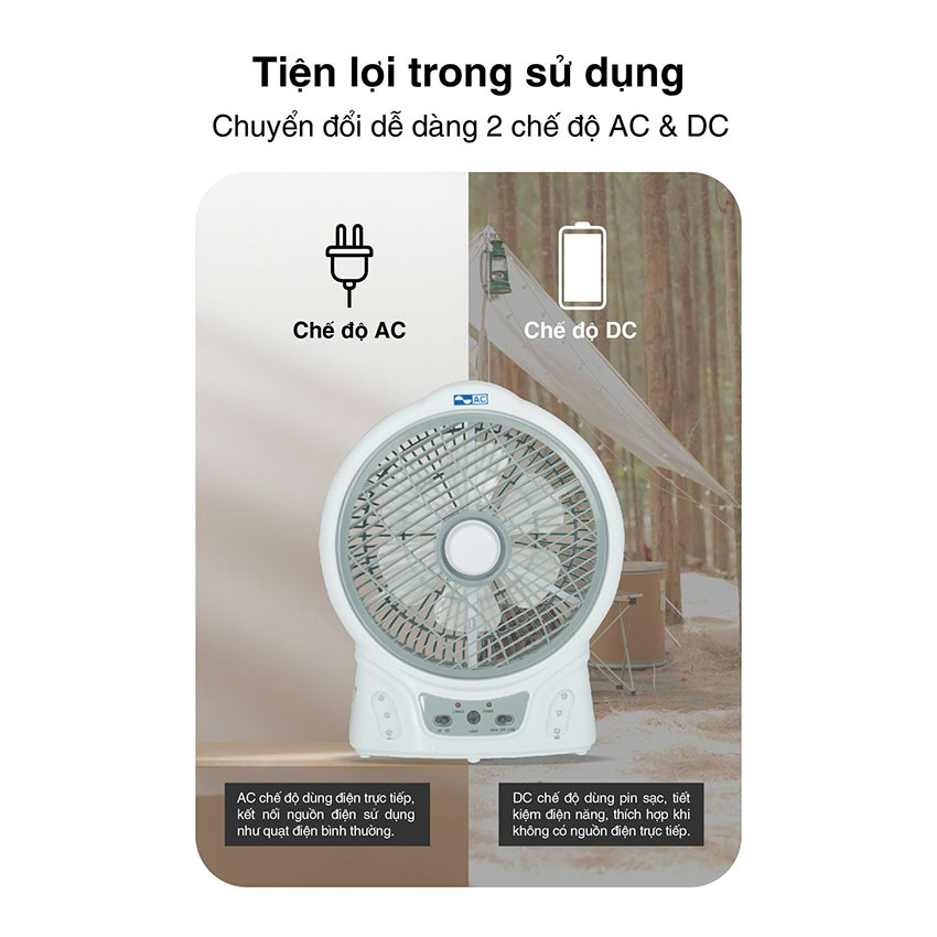 Quạt sạc AC ARF03D106 Giá Rẻ, Chính Hãng | Nguyễn Kim