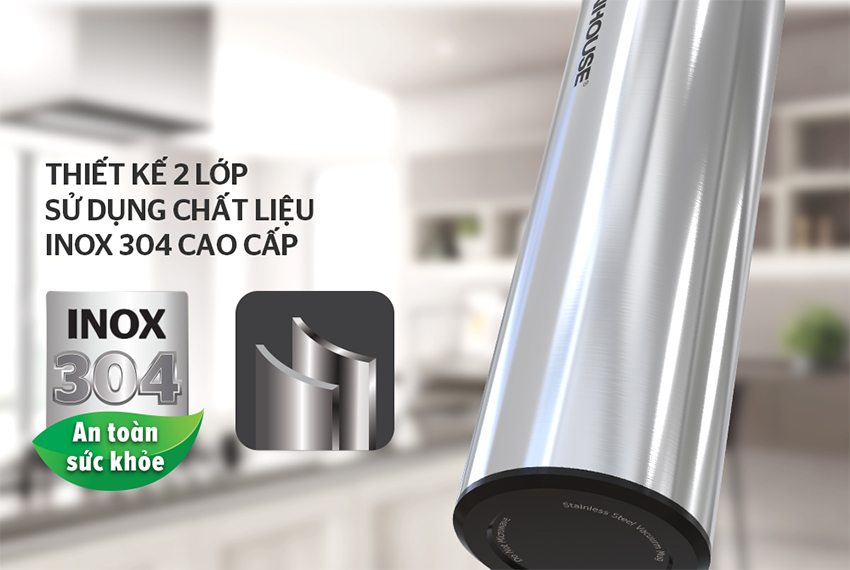 Bình giữ nhiệt inox 304 Sunhouse 450 ml KS-TU450I Giá Rẻ, Chính Hãng | Nguyễn Ki