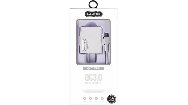 Bộ cóc cáp sạc Caza QC-L18 micro chính hãng tại Nguyễn Kim