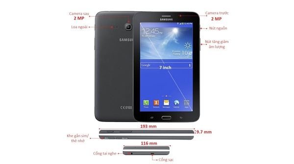 Samsung Galaxy Tab 3 V SM-T116 chính hãng giá tốt tại Nguyễn Kim
