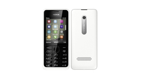 Điện thoại Nokia 301 màu trắng 2 sim bền bỉ giá tốt tại nguyenkim.com
