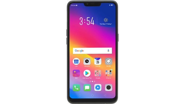 Điện thoại Oppo A3s (1853) màu tím đen chính hãng tại Nguyễn Kim