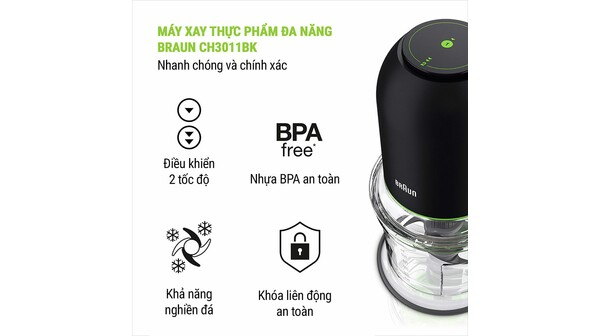 Máy xay thịt Braun CH3011BK Giá Rẻ, Chính Hãng | Nguyễn Kim