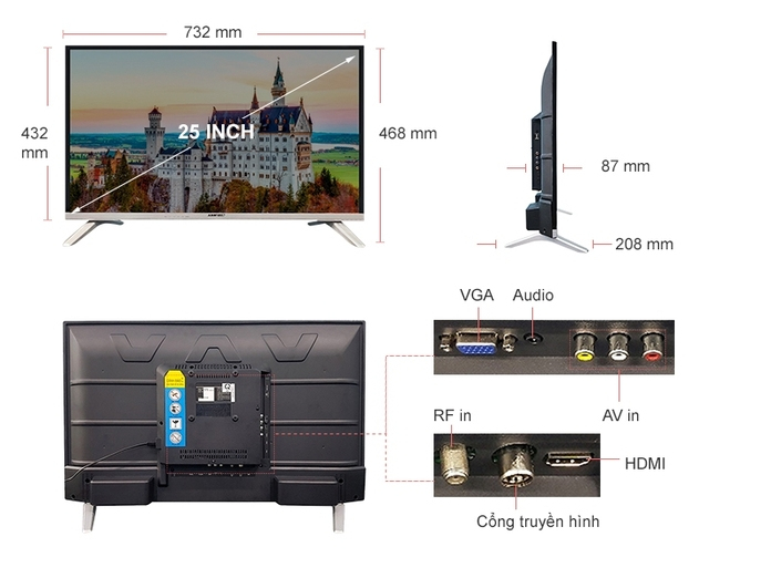 Tivi Asanzo 32 inch 32AT120 chính hãng giá tốt tại Nguyễn Kim
