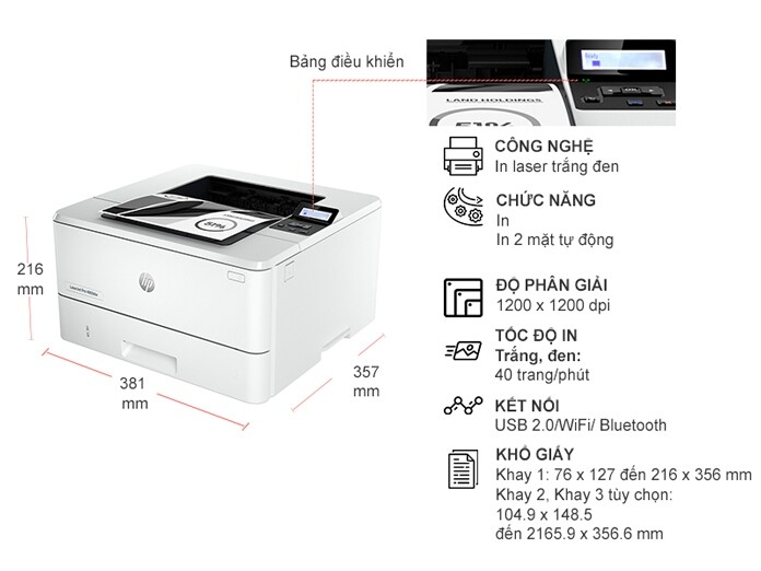 Máy in laser đen trắng HP LaserJet Pro 4003DW (2Z610A) | Nguyễn Kim