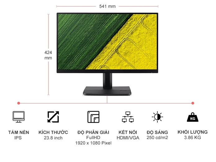 Màn hình vi tính Acer ET241Y chính hãng tại Nguyễn Kim
