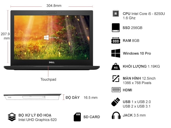 Laptop Dell Latitude 7290 (70170479) đang được bán chính hãng giá tốt ...