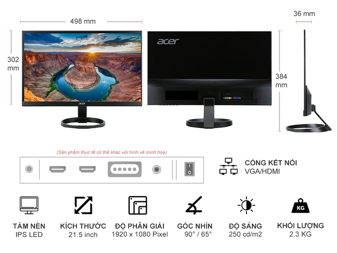 Màn Hình Acer 21.5 Inch R221QB Giá Tốt | Nguyễn Kim