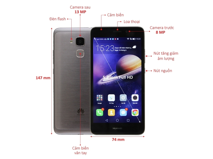 Điện thoại di động HUAWEI GR5 mini xám chính hãng, giá rẻ