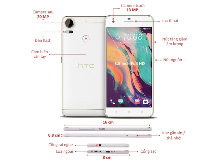 Điện thoại HTC 10 Pro thiết kế mới nổi bật bán ở nguyễn kim