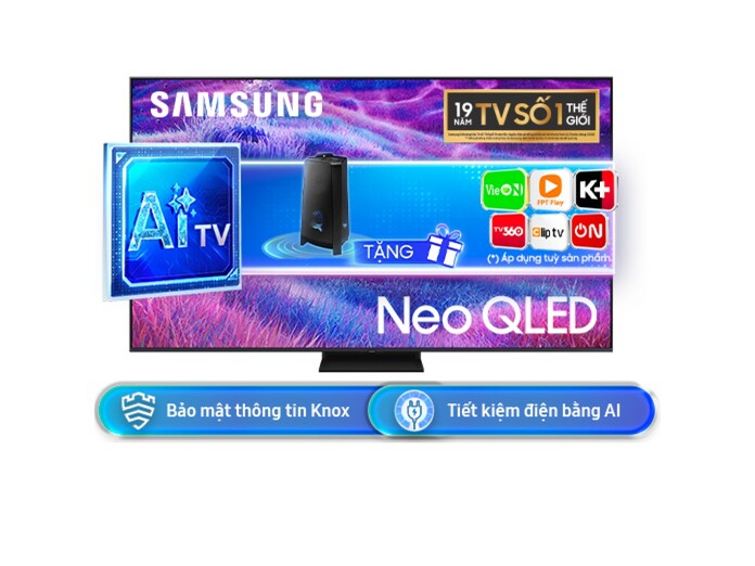 Smart AI Tivi Neo QLED Mini LED Samsung 4K 100 inch QA100QN80FKXXV Giá Tốt